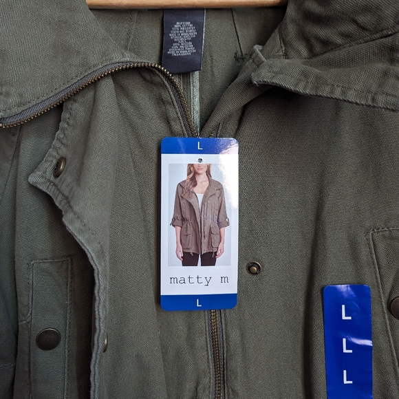 Matty M | Jackets & Coats | Nwt Matty M Olive Green Cargo Utility ...